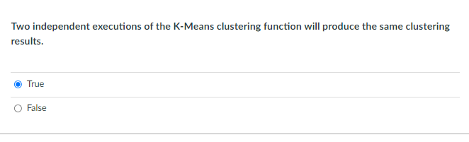 Solved Two independent executions of the K-Means clustering | Chegg.com
