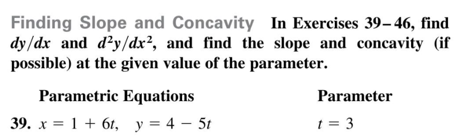 Solved Finding Slope and Concavity In Exercises 39–46, find | Chegg.com