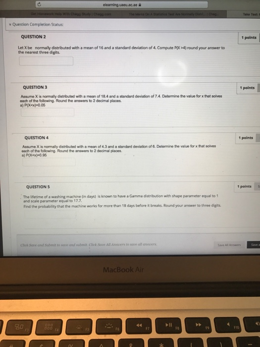 Solved elearning uaeu.ac.ae Taka Teit: Question Completion | Chegg.com