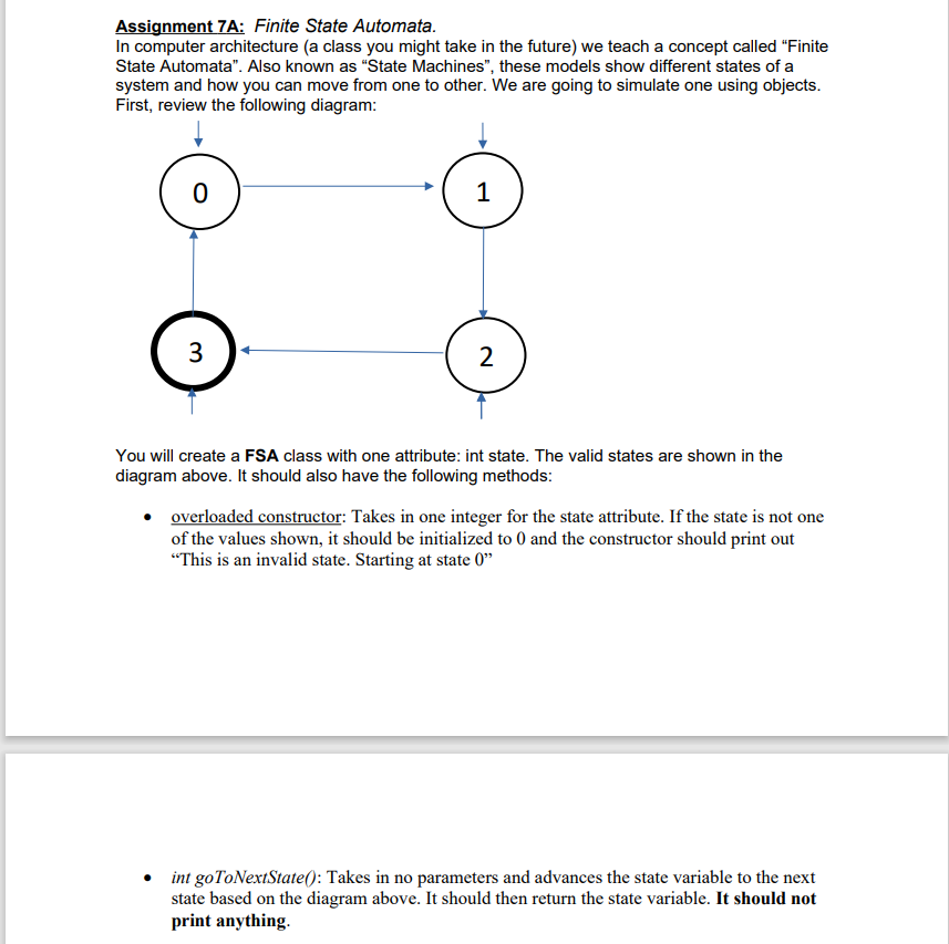 Solved Assignment 7A: Finite State Automata. In computer | Chegg.com
