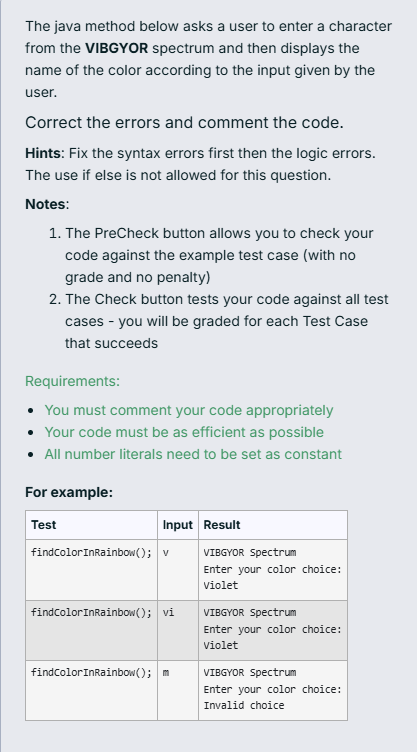 Solved The java method below asks a user to enter a | Chegg.com