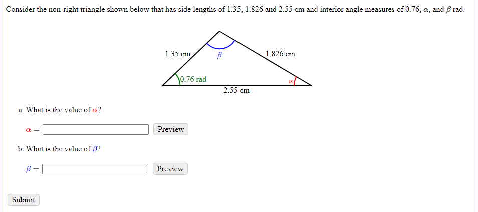 Solved Consider the non-right triangle shown below that has | Chegg.com