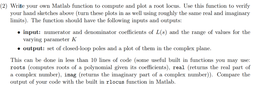 2 Write Your Own Matlab Function To Compute And 0906