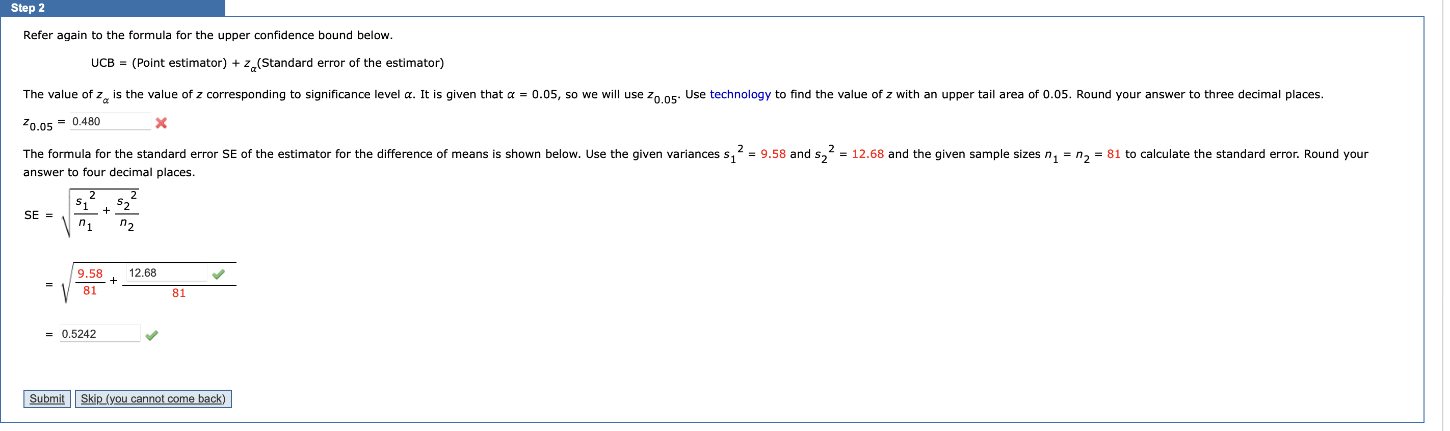 Solved Refer again to the formula for the upper confidence | Chegg.com