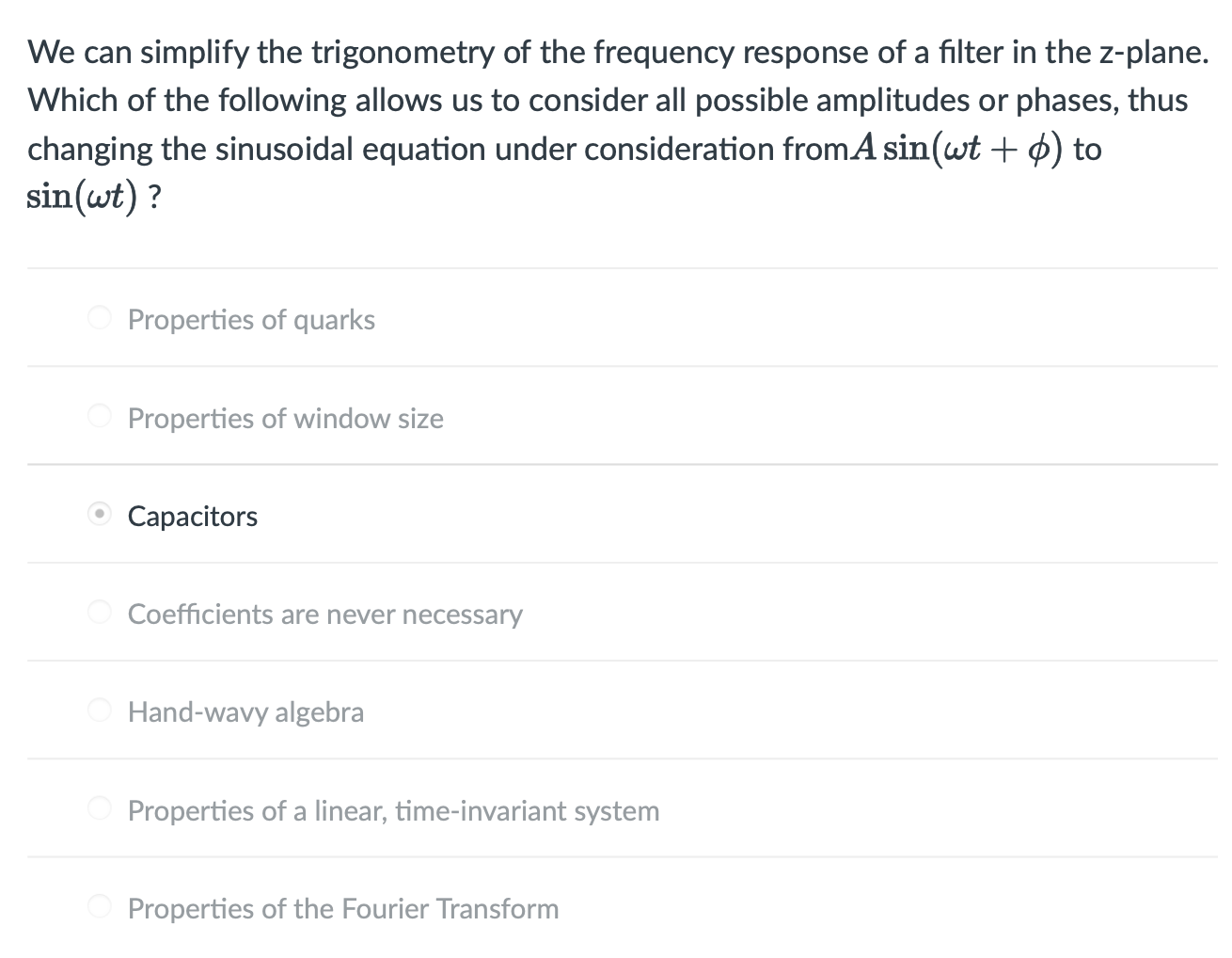 Solved We can simplify the trigonometry of the frequency | Chegg.com