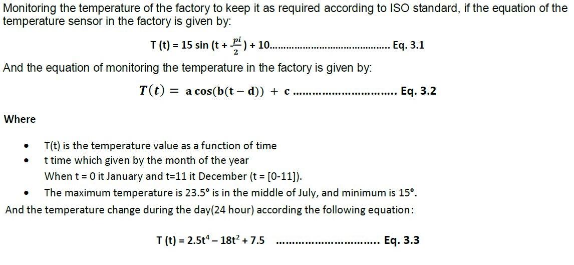 Solved a) To get start to control the temperature the values | Chegg.com