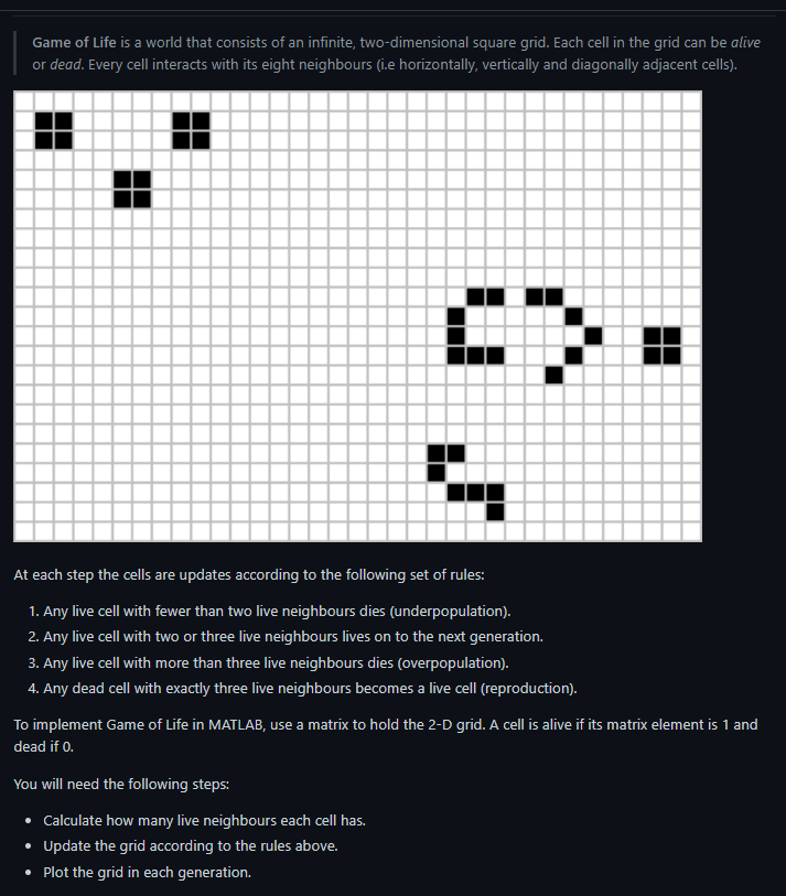 Solved Game of Life is a world that consists of an infinite, | Chegg.com