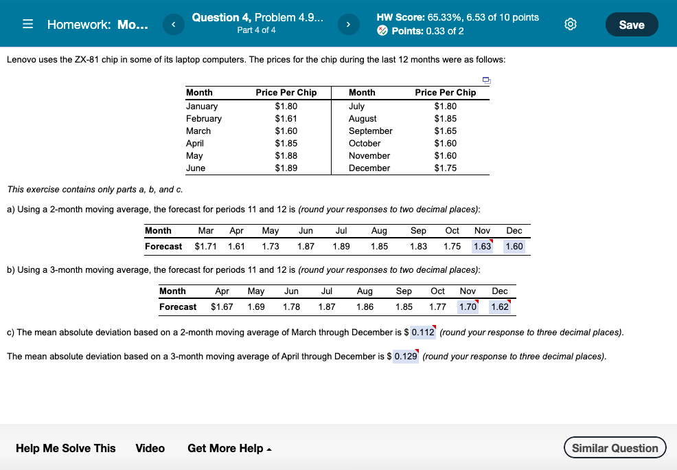 Solved = Homework: Mo... Question 4, Problem 4.9... Part 4 | Chegg.com