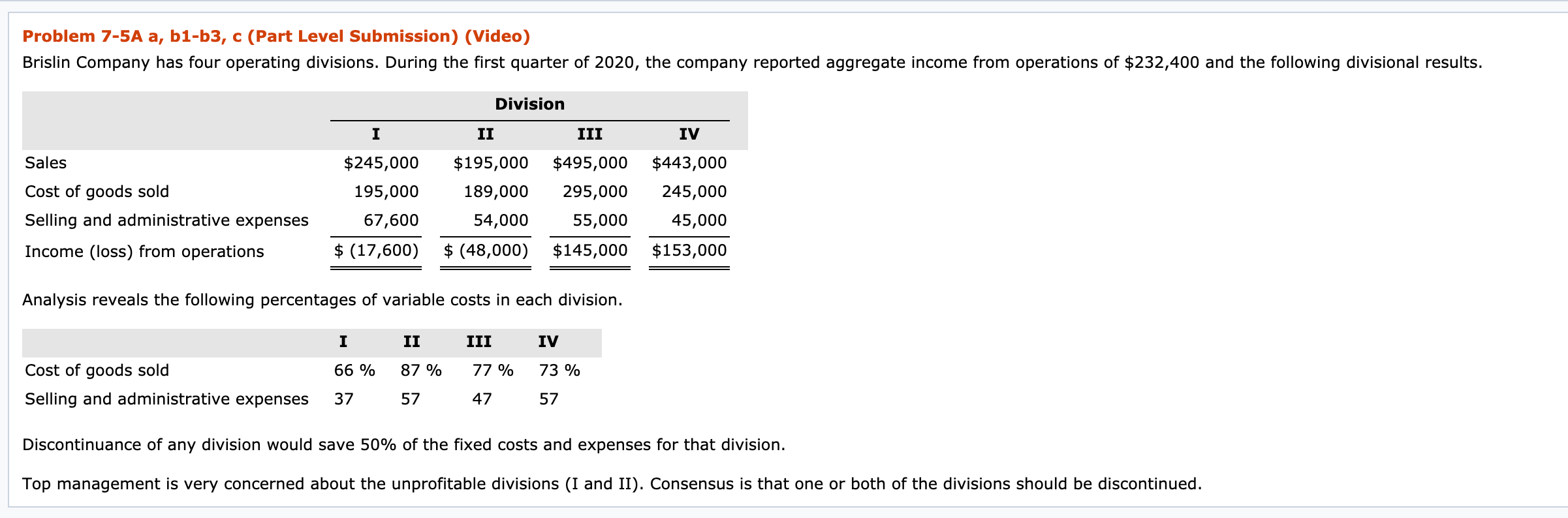 Solved Problem 7-5A a, b1-b3, c (Part Level Submission) | Chegg.com