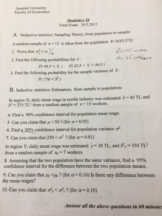 Statistics And Probability Archive | May 29, 2017 | Chegg.com