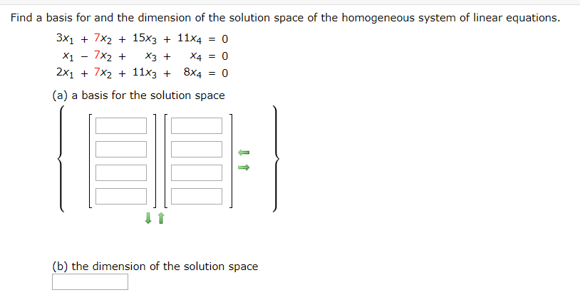 Solved Find a basis for and the dimension of the solution | Chegg.com