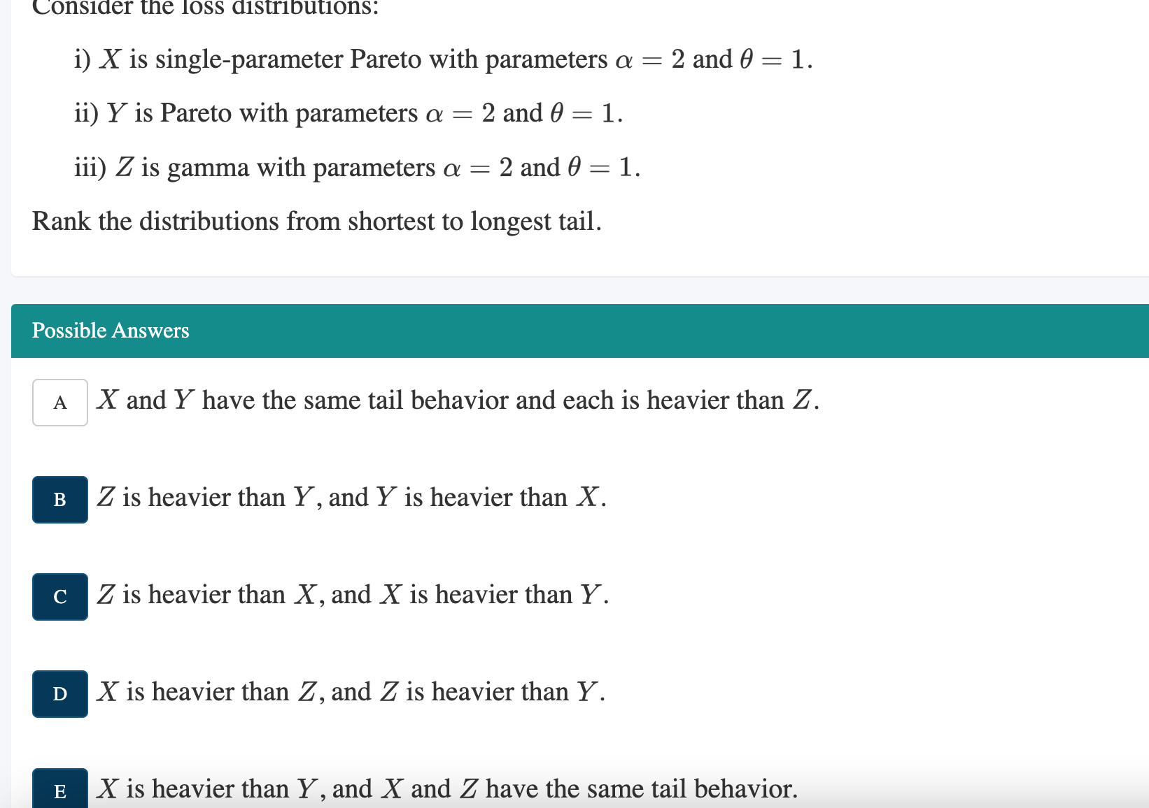Solved i) X is single-parameter Pareto with parameters α=2 | Chegg.com