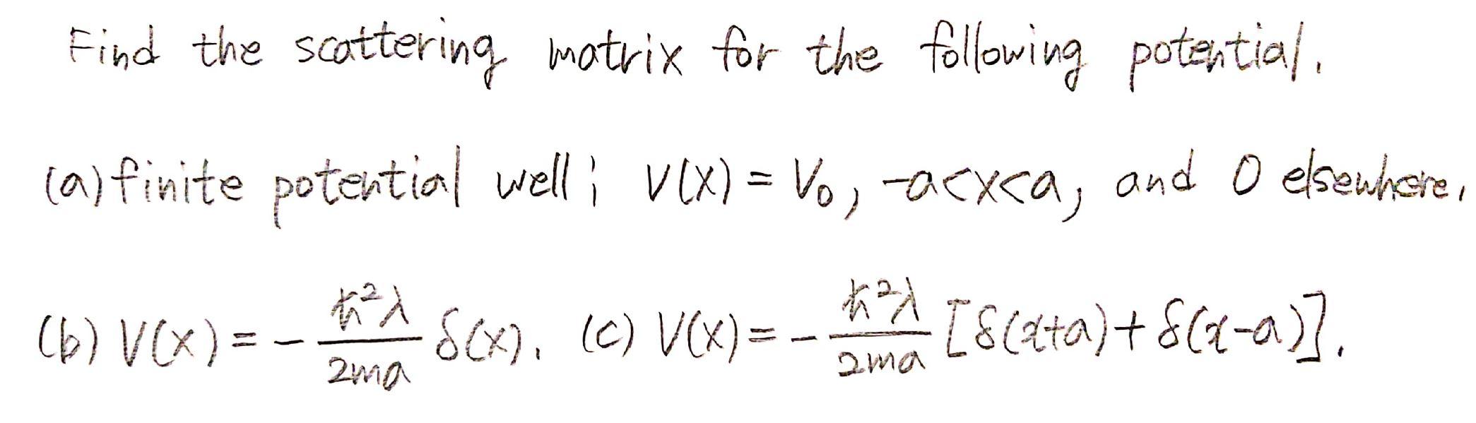 Solved Find the scattering matrix for the following | Chegg.com