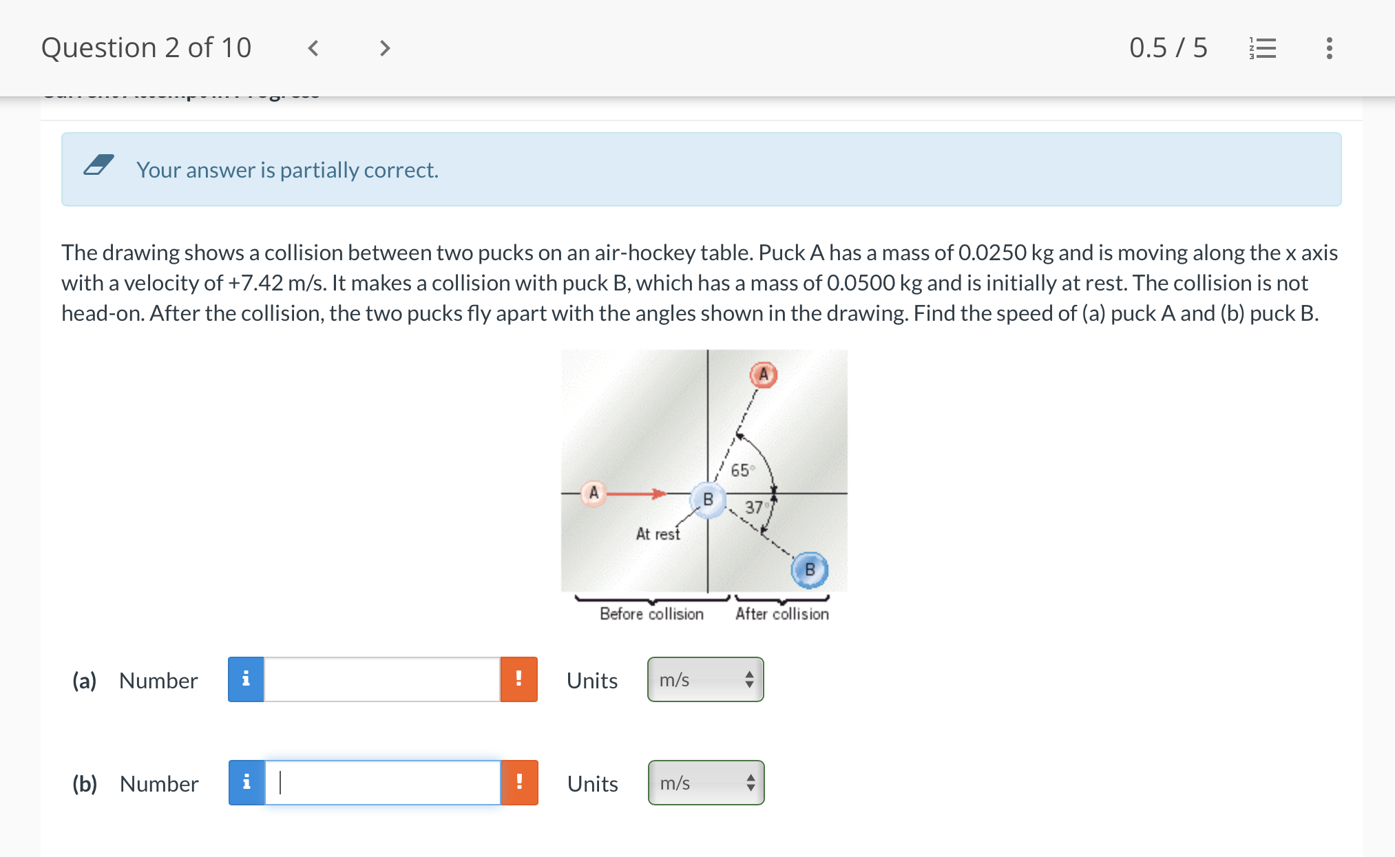 Solved Your answer is partially correct. The drawing shows a | Chegg.com