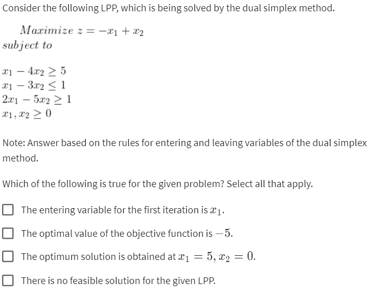 Solved Consider the following LPP, ﻿which is being solved by | Chegg.com