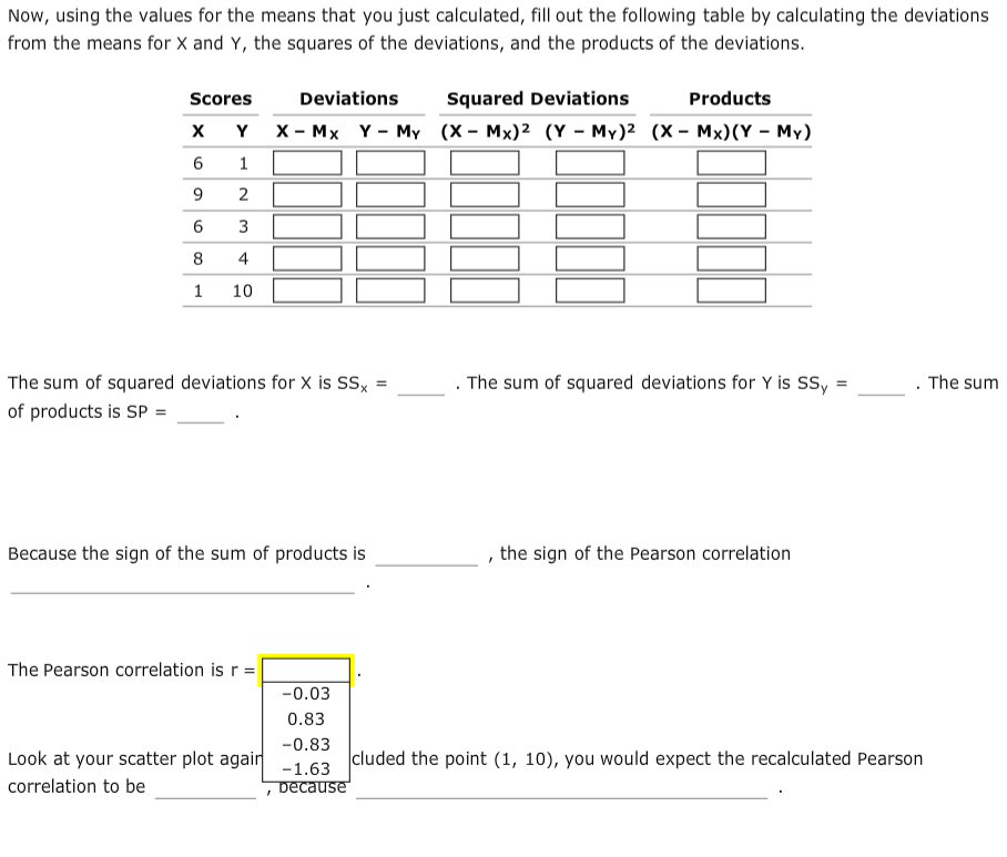 Solved 4. Scatter plots and calculating correlation Aa Aa | Chegg.com