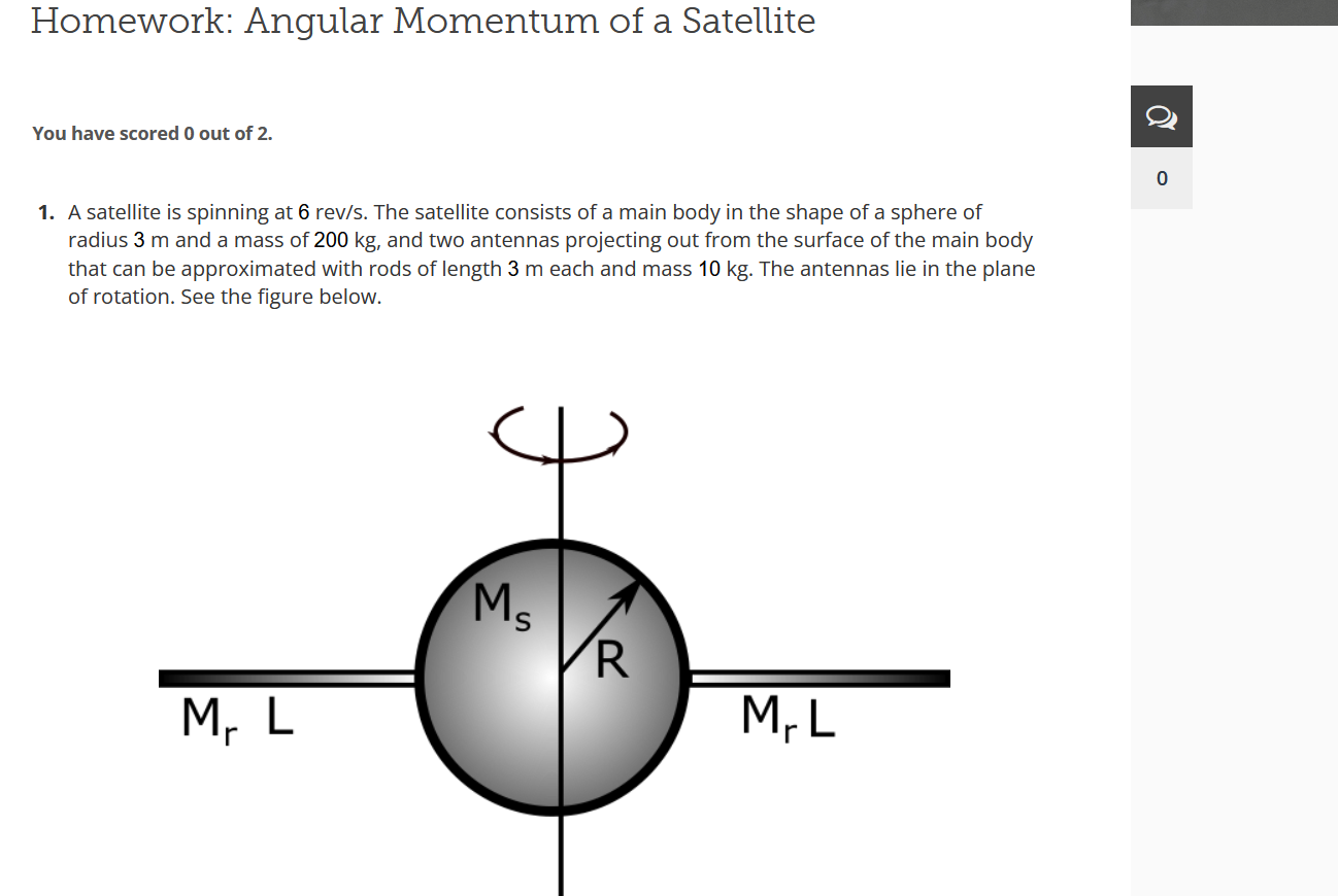Solved Homework: Angular Momentum of a Satellite You have | Chegg.com