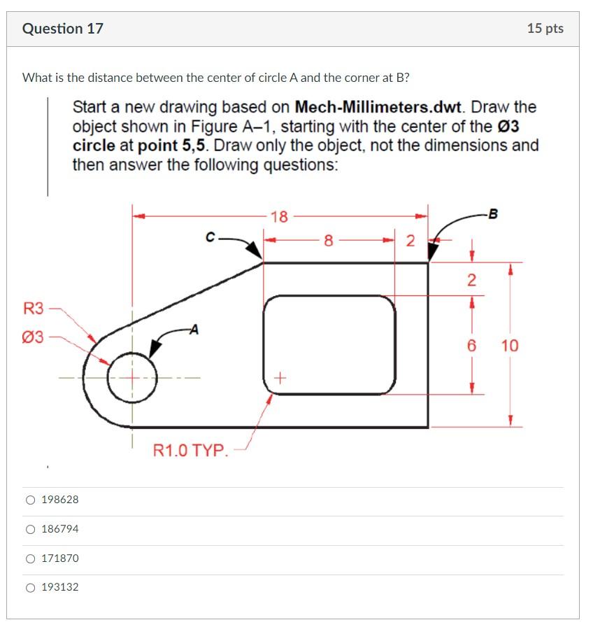 Solved What is the distance between the center of circle A | Chegg.com