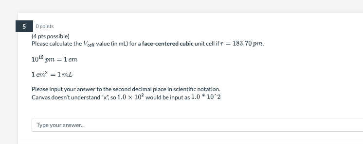 Solved Simple cubic lattice cell Vcell =a3 Click the "Play" | Chegg.com