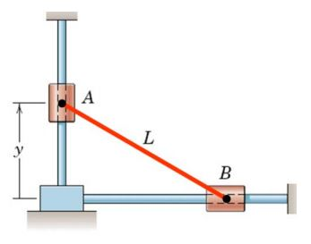 Solved Released from rest, collars A and B connected by a | Chegg.com
