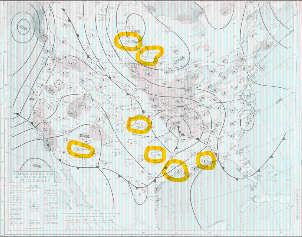 Exercise 9.5: A. Using the surface weather map for | Chegg.com