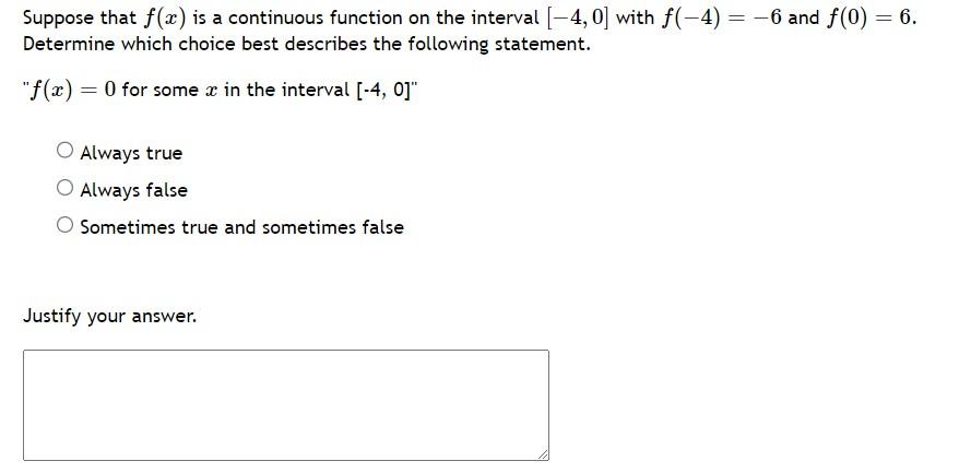 Solved Suppose that f(x) is a continuous function on the | Chegg.com
