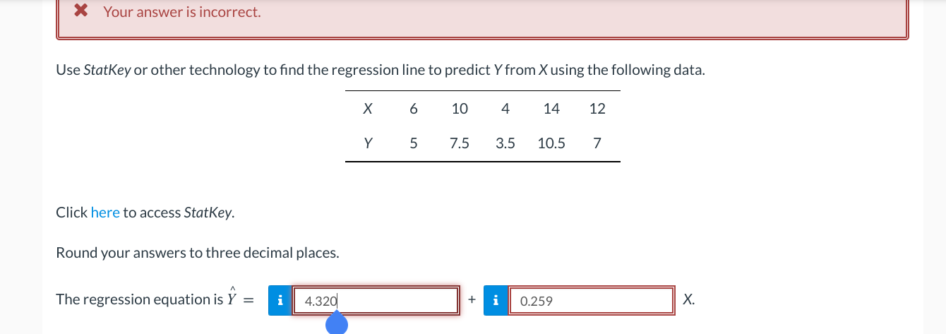 Solved Use StatKey or other technology to find the | Chegg.com