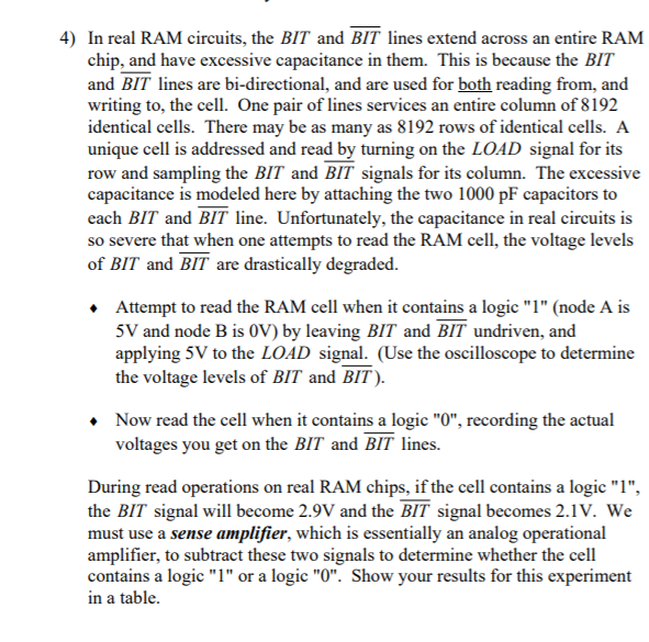 ACTIVITY 1: CMOS Static RAM Cell In this activity, | Chegg.com