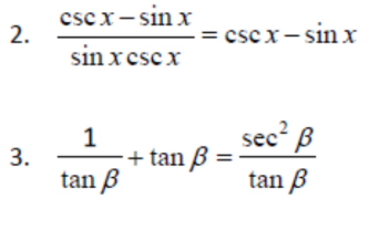 Solved 2. esc-sinh "* = csex-sin x sin xcscx | Chegg.com