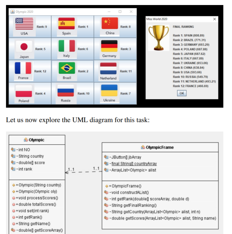 Objectives: Practice java programming with GUI Task | Chegg.com