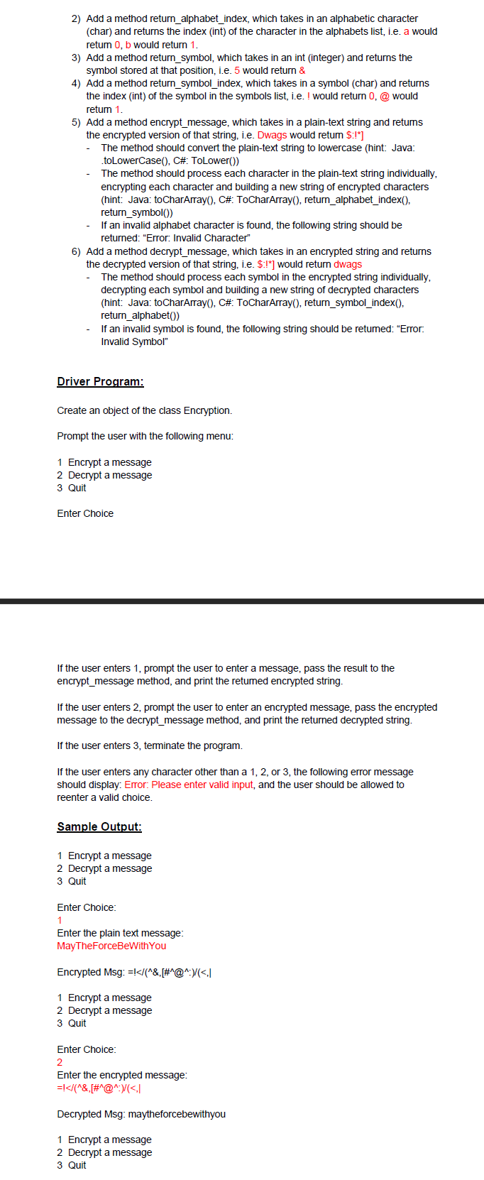 Solved For This Assignment You Will Code A Simple 