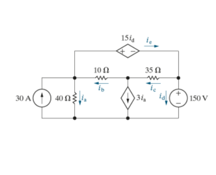 Solved Calculate ia, ib, ic, id and ie,then find the total | Chegg.com