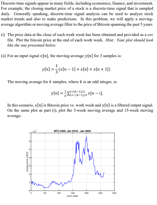 Discrete-time signals appear in many fields, | Chegg.com