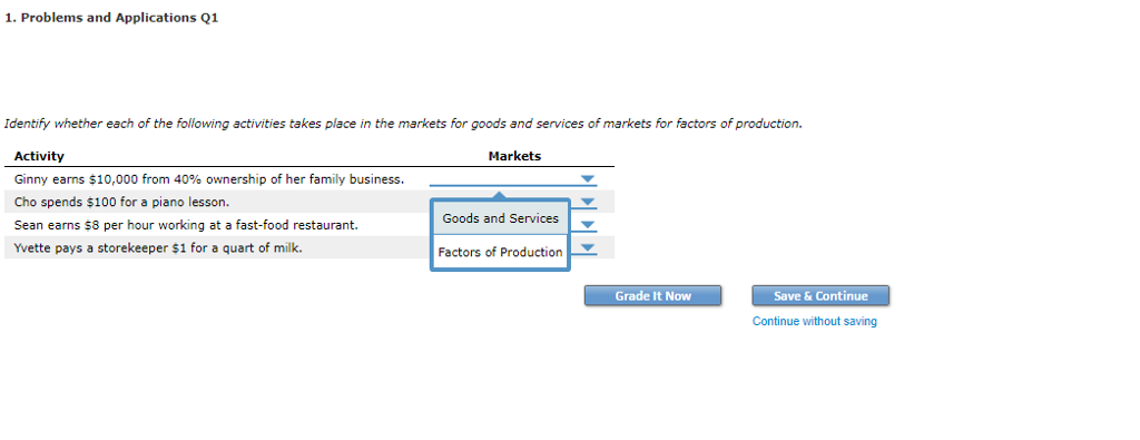 Solved 1. Problems and Applications Q1 Identify whether each | Chegg.com