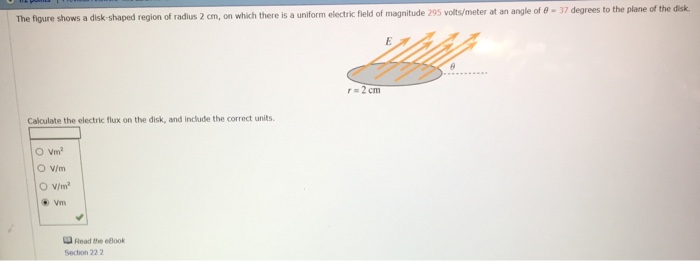 Solved The figure shows a disk-shaped region of radius 2 cm, | Chegg.com