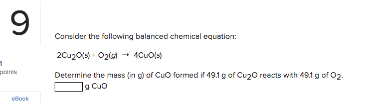 Consider the following balanced chemical | Chegg.com
