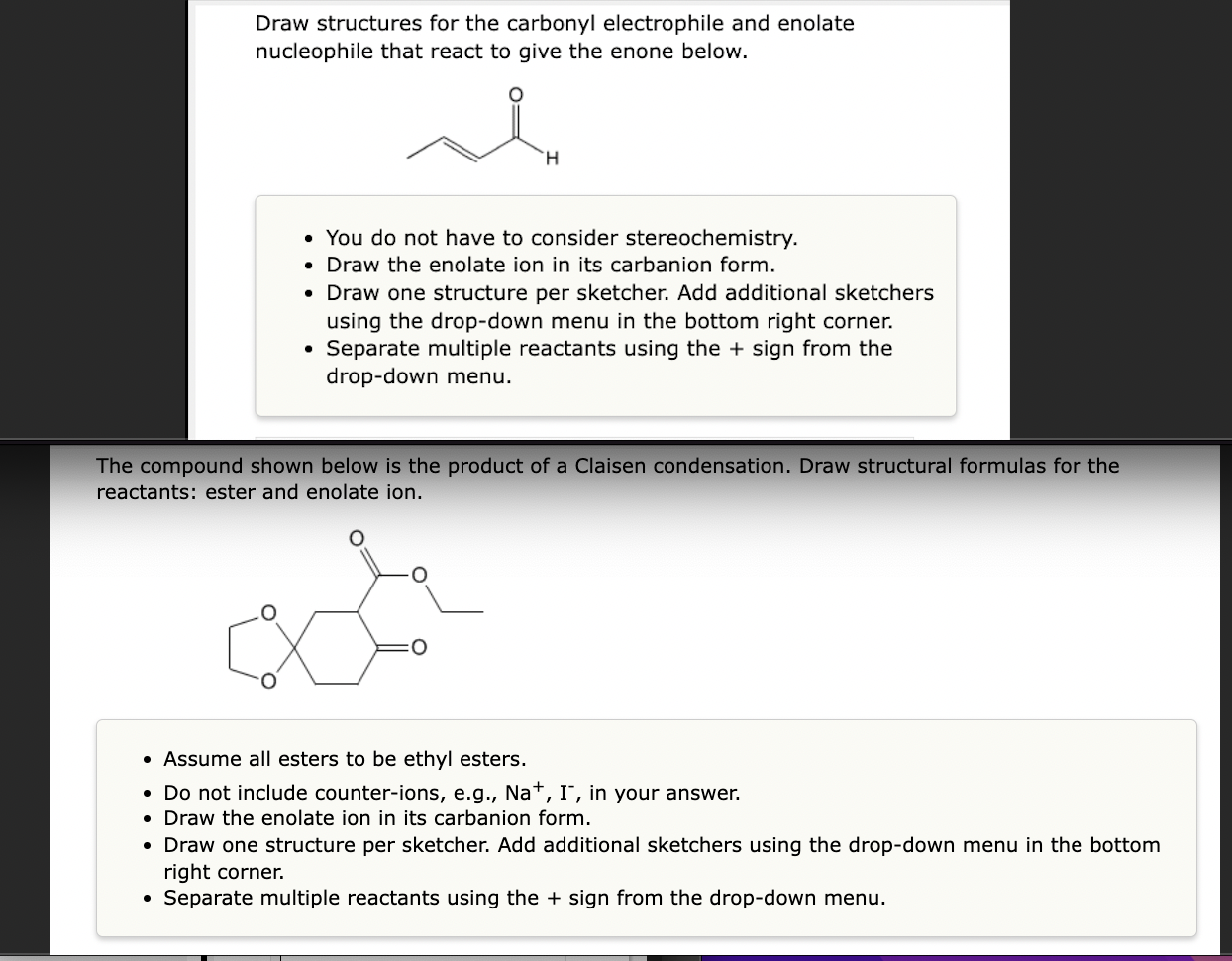 [Solved]: Draw structures for the carbonyl electrophile an