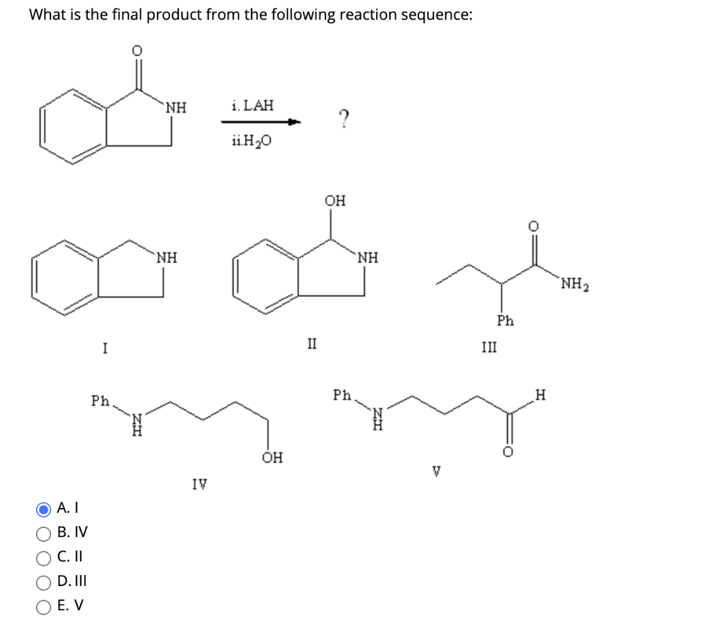 Solved What is the final product of this sequence of | Chegg.com