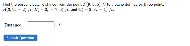 Solved Find the perpendicular distance from the point P(13, | Chegg.com