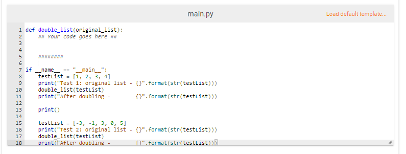 Solved 11.10 Doubling all the values Write the function | Chegg.com