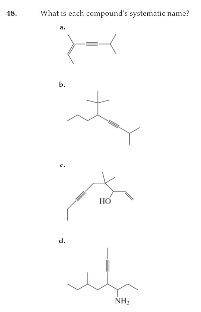 Solved What is each compound's systematic name? a. NH | Chegg.com