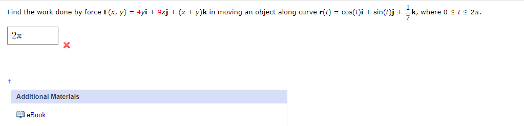 Solved Find the work done by force F(x, y) = 4yi + 9xj + (x | Chegg.com