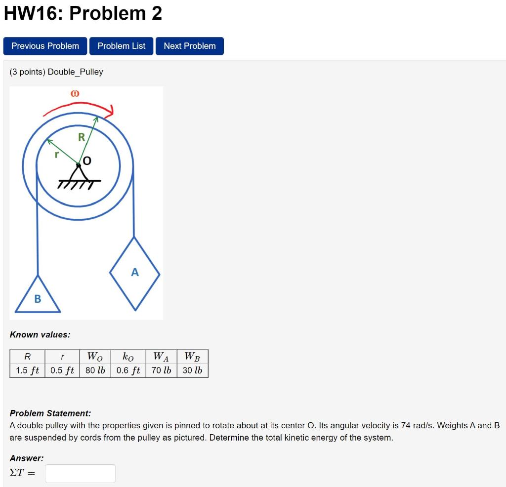 Solved HW16: Problem 2 Previous Problem Problem List Next | Chegg.com Solved HW16: Problem 2 Previous Problem Problem List Next | Chegg.com