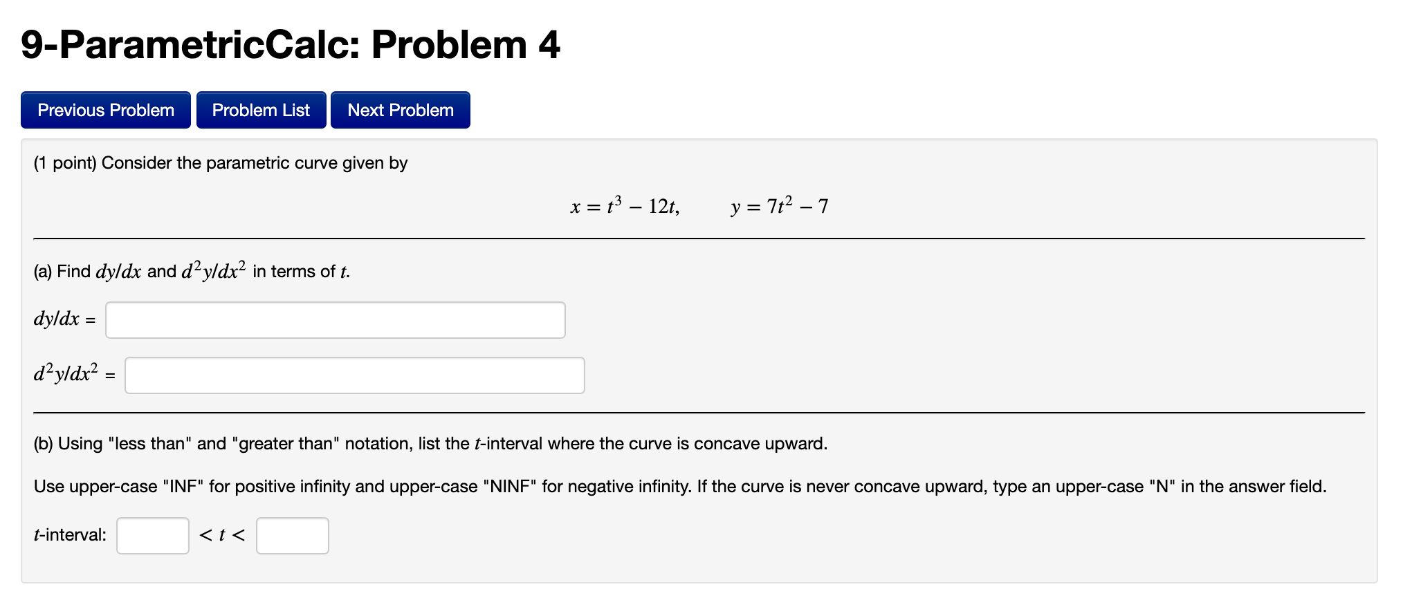 Solved 9-ParametricCalc: Problem 4 Previous Problem Problem | Chegg.com