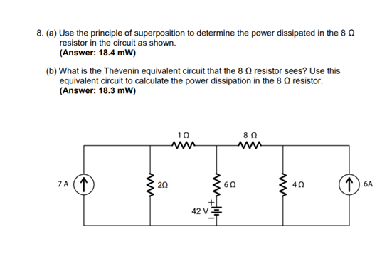 Solved 8. (a) Use the principle of superposition to | Chegg.com