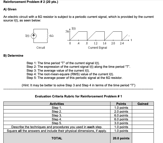 Solved Reinforcement Problem # 2 (20 pts.) A) Given An | Chegg.com