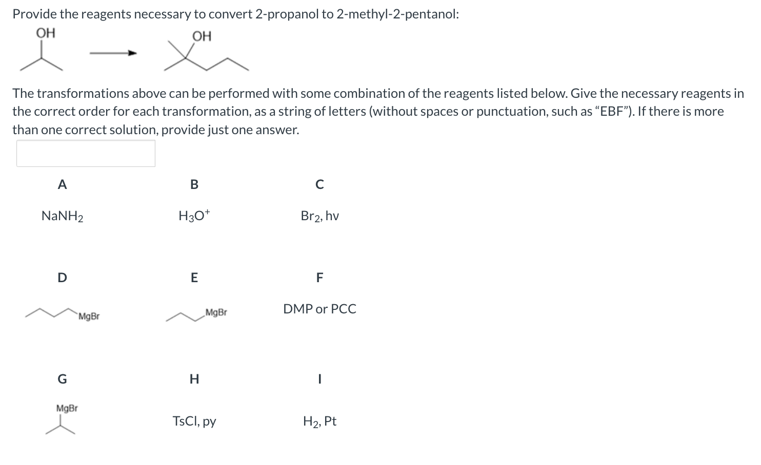 Solved Provide the reagents necessary to convert 2-propanol | Chegg.com