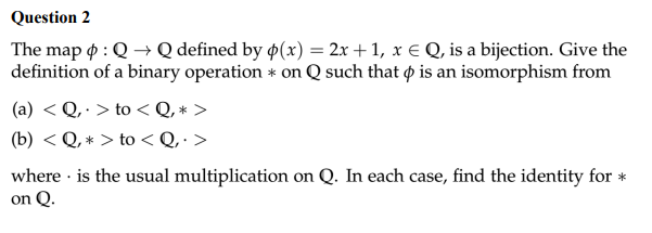 Solved The map \\( \\phi: \\mathrm{Q} \\rightarrow | Chegg.com