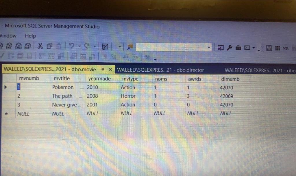 Solved Using the Assignment 1 database, populate the | Chegg.com