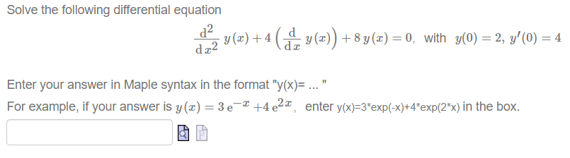 Solved Solve the following differential equation | Chegg.com